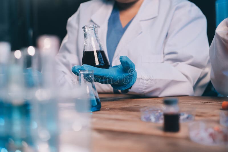 Blood Test in the Laboratory. Laboratory Assistant Working with the ...