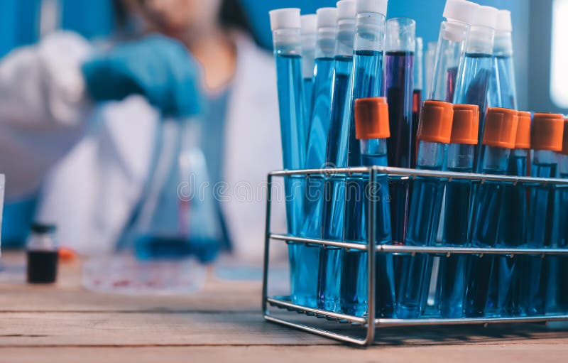 Blood Test in the Laboratory. Laboratory Assistant Working with the ...