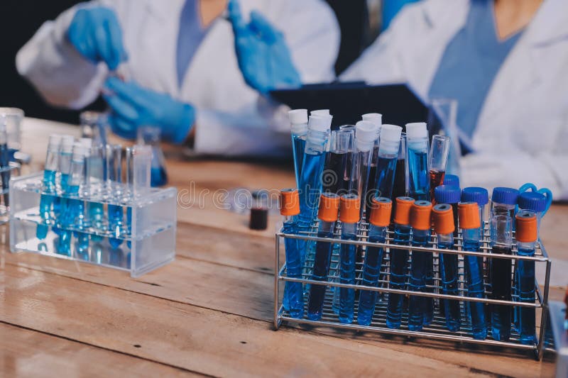 Blood Test in the Laboratory. Laboratory Assistant Working with the ...
