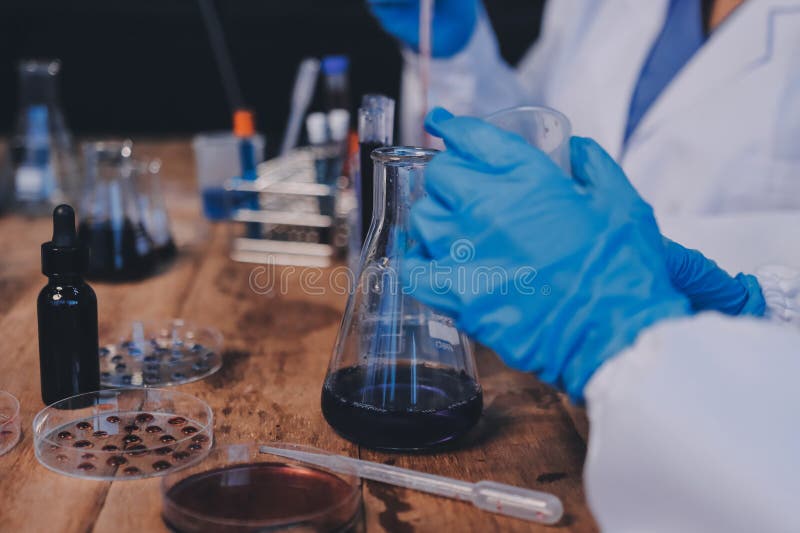 Blood Test in the Laboratory. Laboratory Assistant Working with the ...