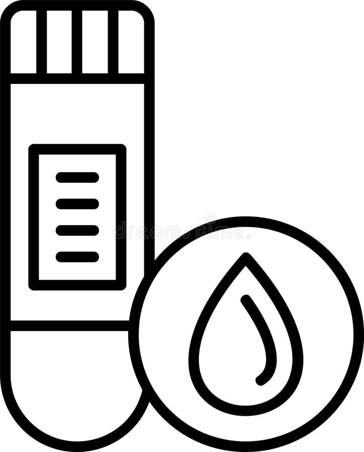 Blood test with tube stock vector. Illustration of drop - 157955127