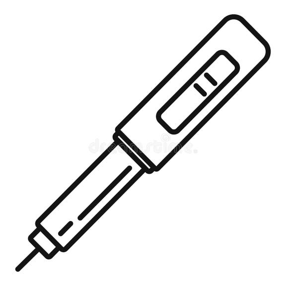 Blood Test Tool Icon, Outline Style Stock Vector - Illustration of ...