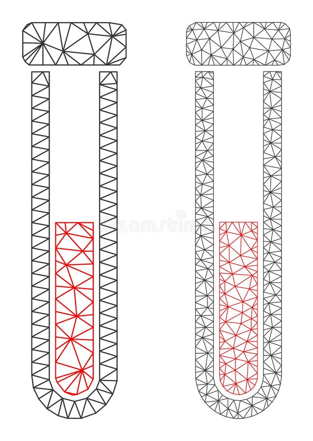 Blood Test-Tube Icons - Vector Triangle Mesh Stock Vector ...