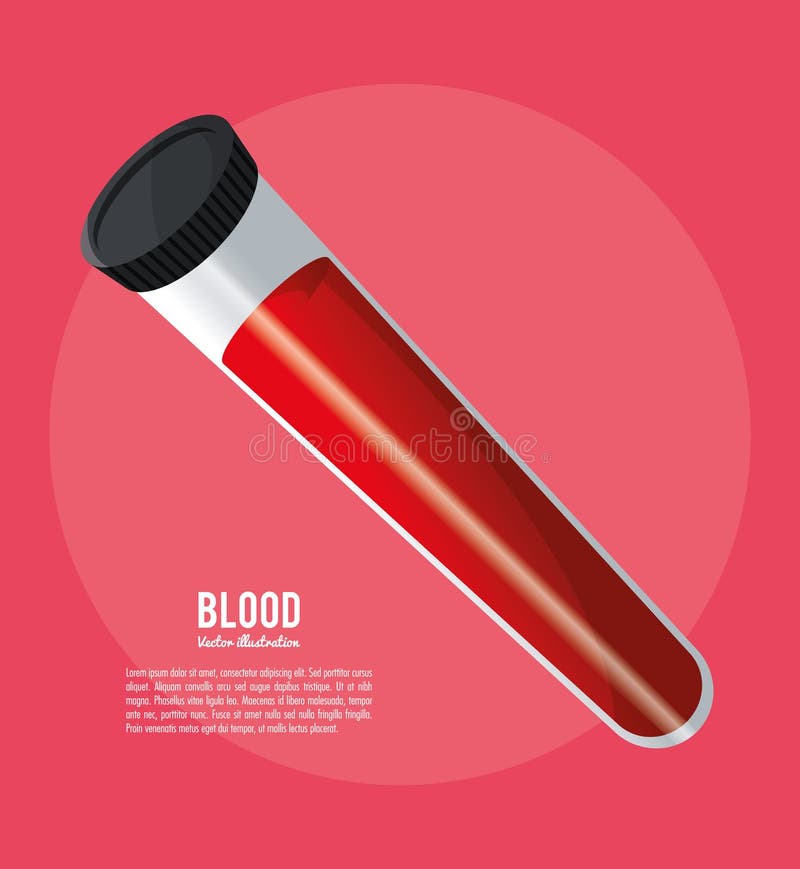 Blood test tube laboratory stock illustration. Illustration of icon ...