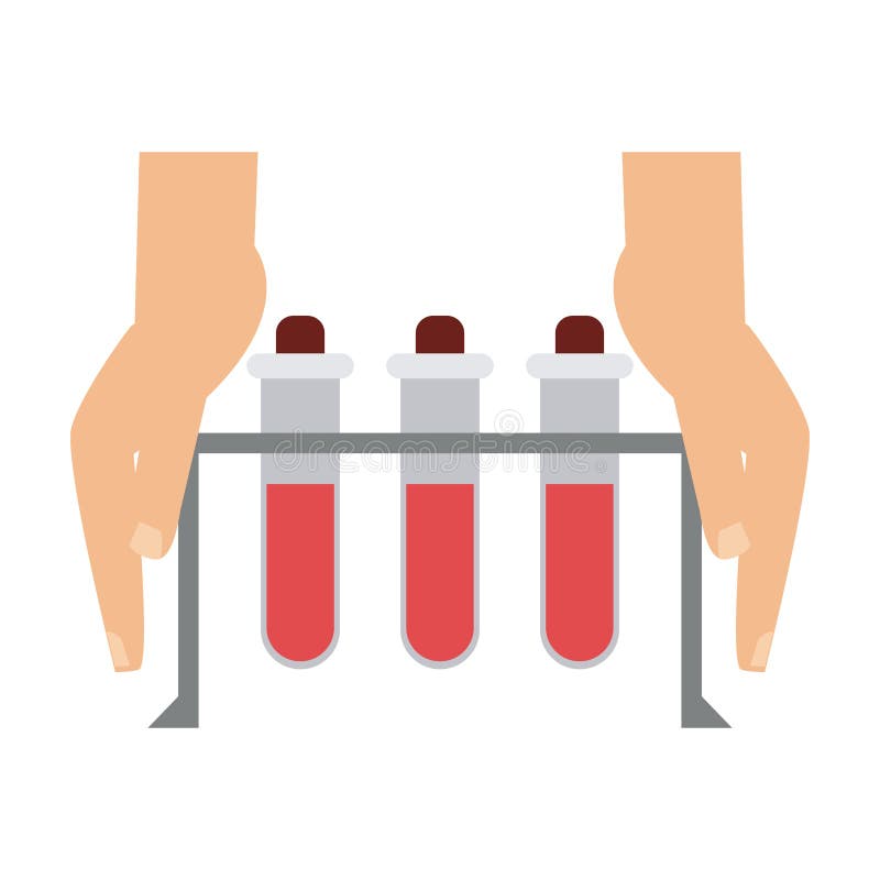 Blood test tubes stock vector. Illustration of concept - 135452078