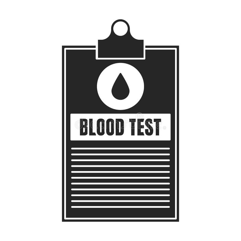 Blood Test Vector Icon.Cartoon Vector Icon Isolated on White Background ...