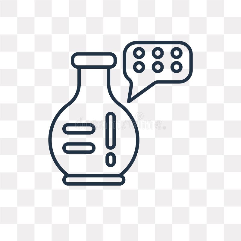 Blood Test Vector Icon Isolated on Transparent Background, Linear Blood ...