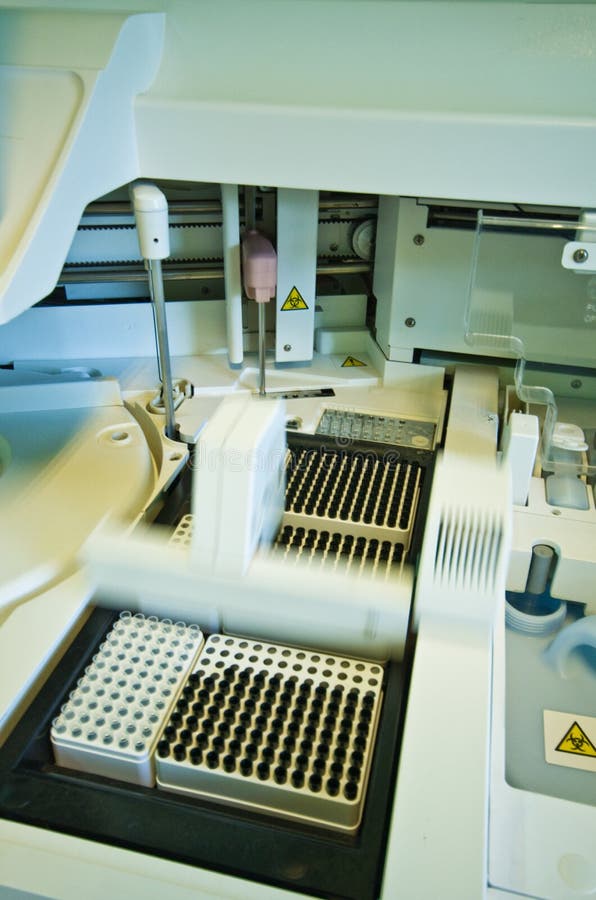 Blood Testing in Laboratory at Hospital Stock Image - Image of ...