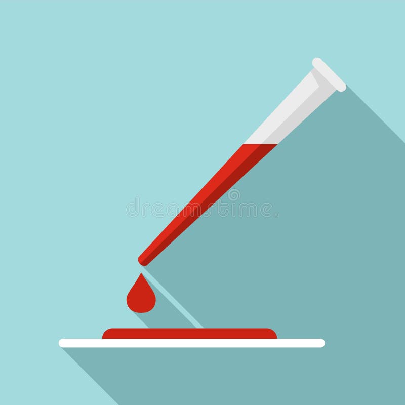 Blood Testing Icon, Flat Style Stock Vector - Illustration of icon ...