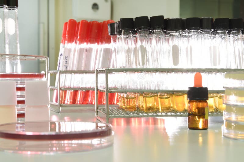 Blood Testing in Laboratory Stock Photo - Image of microbiology, flask ...