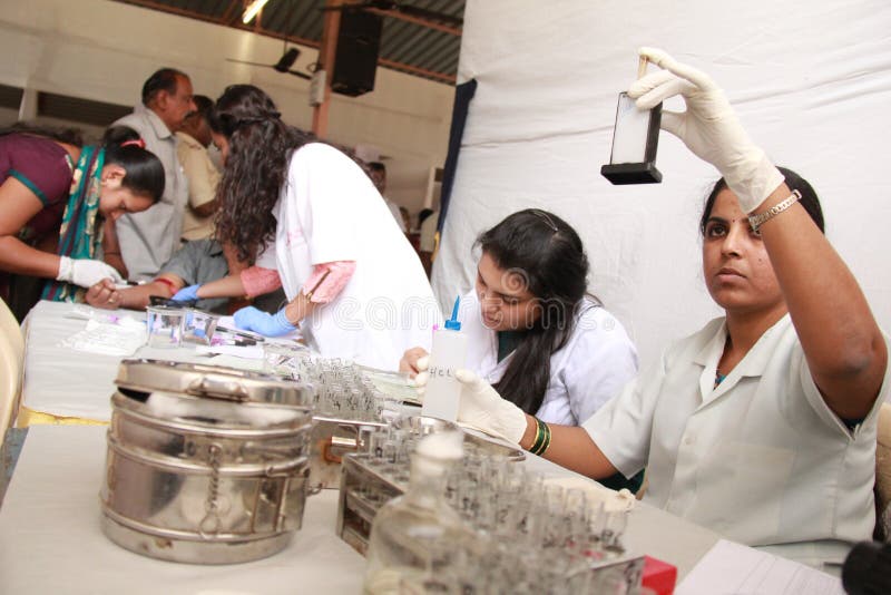 Blood Testing in Laboratory at Hospital Stock Photo - Image of doctor ...