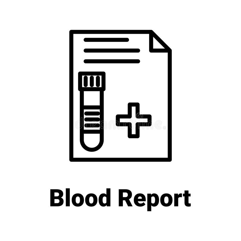 Blood Testing Report Vector Icon Easily Modify. Stock Vector ...