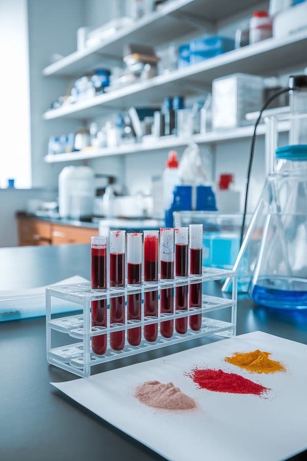 Blood Testing Setup in a Modern Laboratory Setting Stock Image - Image ...