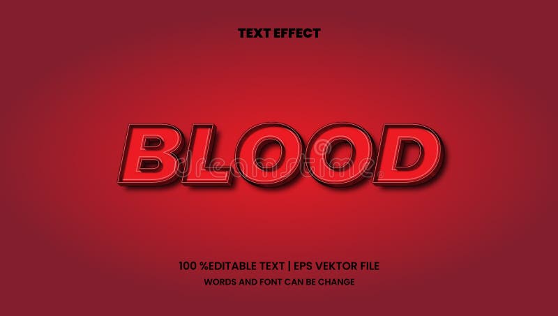 Blood text effect eps file stock illustration. Illustration of alphabet ...