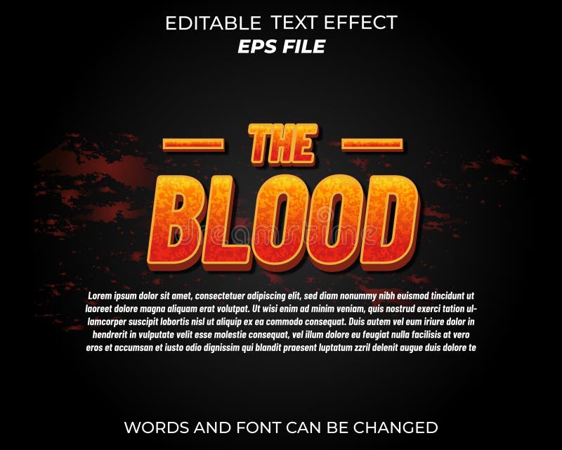 Blood Text Effect, Font Editable, Typography, 3d Text for Movie Title ...