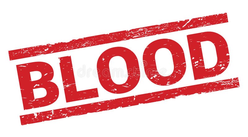 BLOOD Text on Red Rectangle Stamp Sign Stock Illustration ...