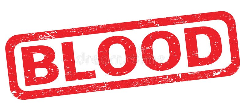 BLOOD Text Written on Red Rectangle Stamp Stock Illustration ...