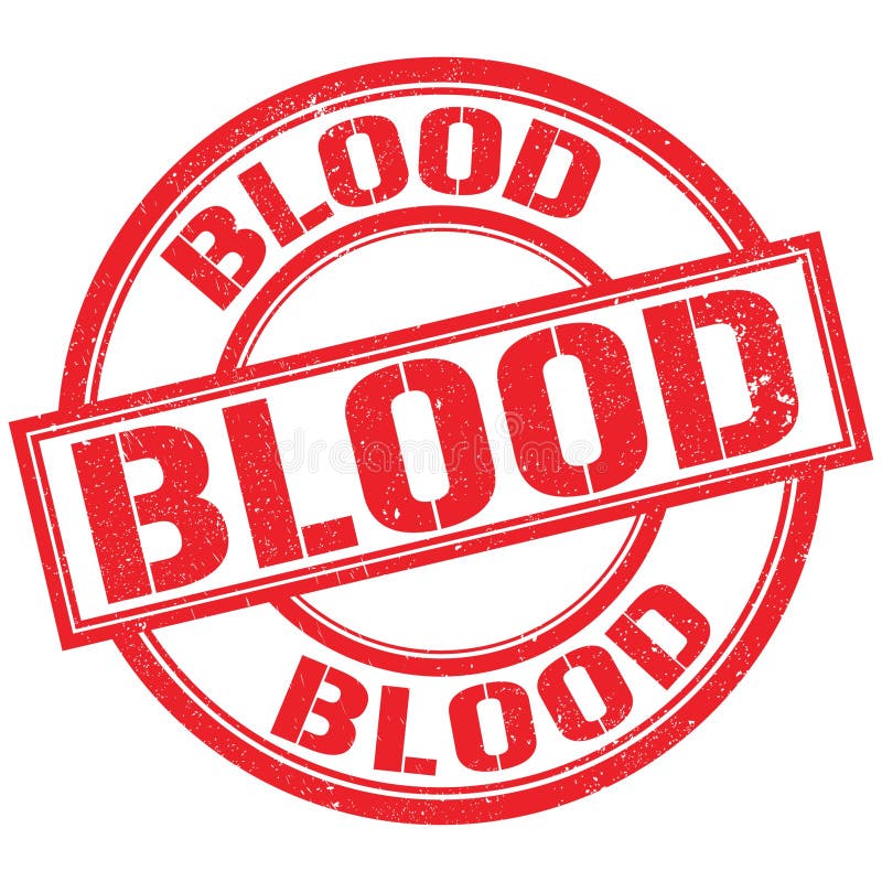 BLOOD Text Written on Red Stamp Sign Stock Illustration - Illustration ...