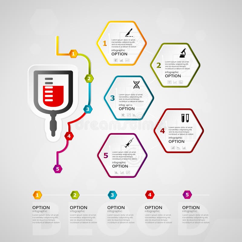 Blood Timeline Infographics Stock Vector - Illustration of options ...