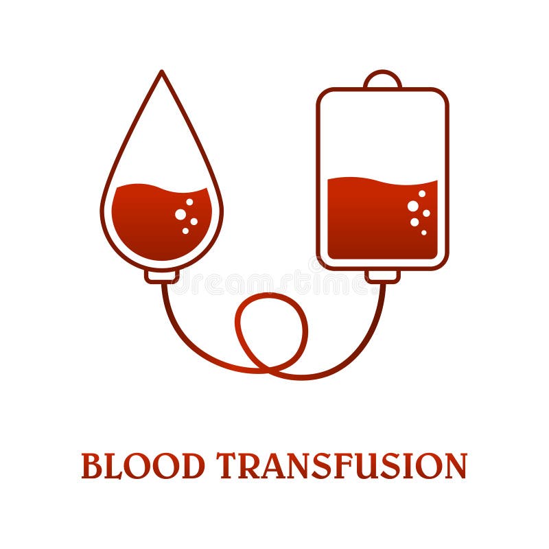 Blood Transfusion Icon. Image of a Package for Blood and a Drop of ...