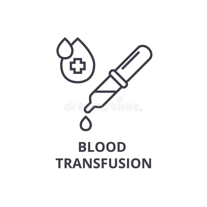 Blood Transfusion Thin Line Icon, Sign, Symbol, Illustation, Linear ...