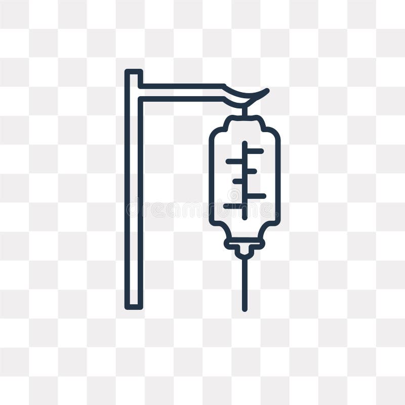 Intravenous Vector Icon Isolated on Transparent Background, Intravenous ...