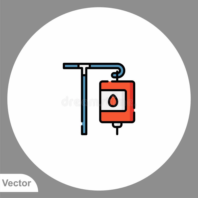 Blood Transfusion Vector Icon Sign Symbol Stock Vector - Illustration ...