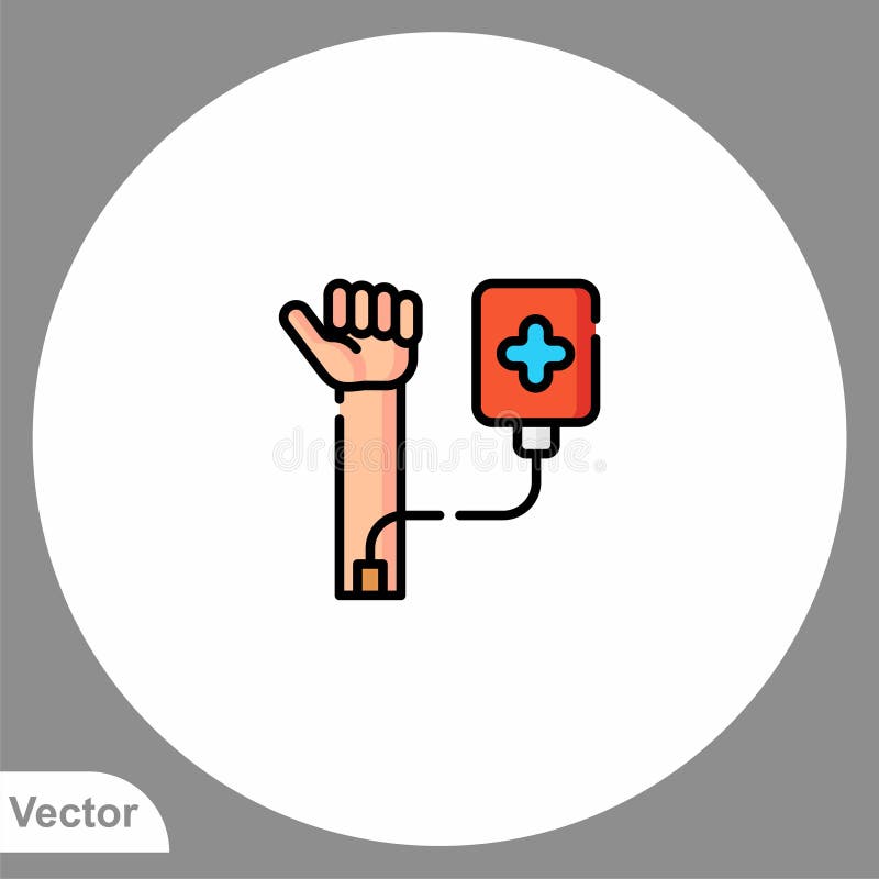 Blood Transfusion Vector Icon Sign Symbol Stock Vector - Illustration ...
