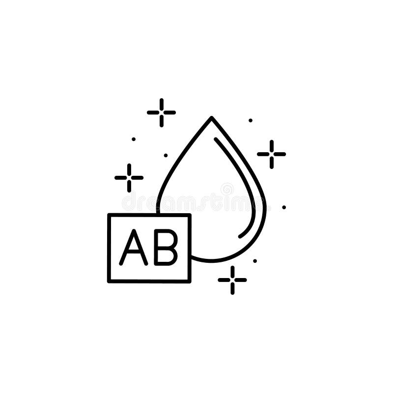 Blood Type Icon. Element of Blood Donation Icon Stock Illustration ...