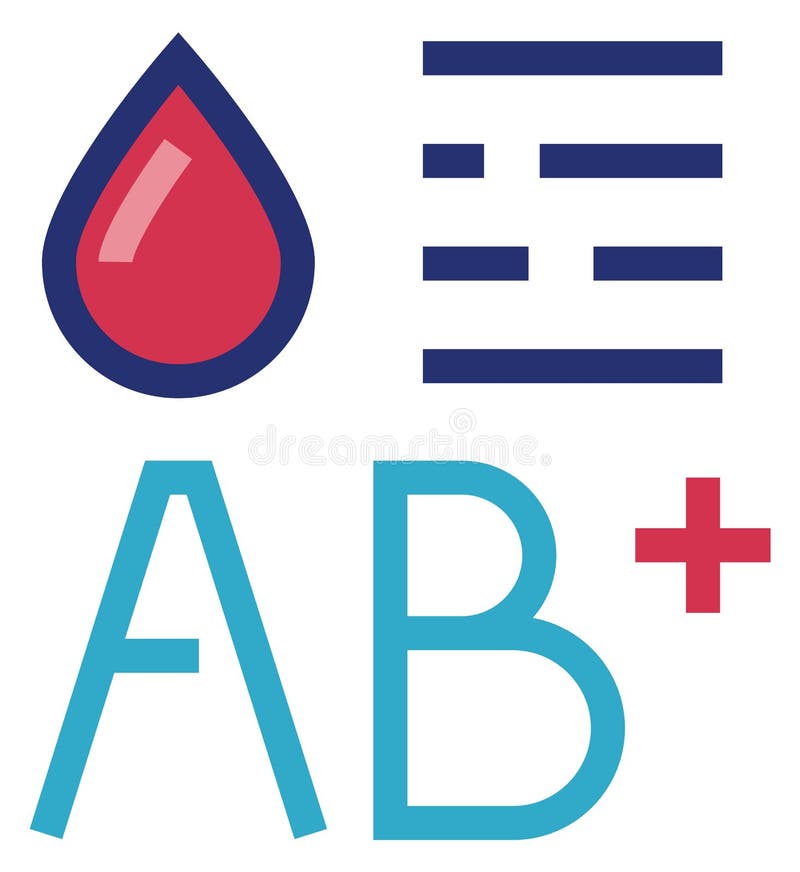 Blood Type Icon. Medical Classification Group Symbol Stock Vector ...