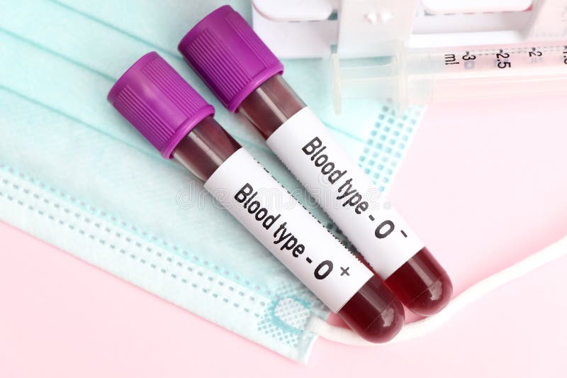 Blood Type O Rh Positive and Negative Test, Blood Sample To Analyze in ...
