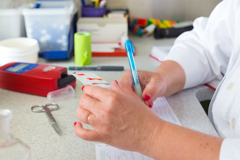 Blood type testing. stock image. Image of examining, coagulation - 40797443