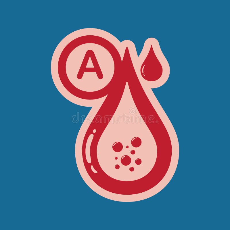 Blood Type a. Vector Illustration Decorative Design Stock Vector ...