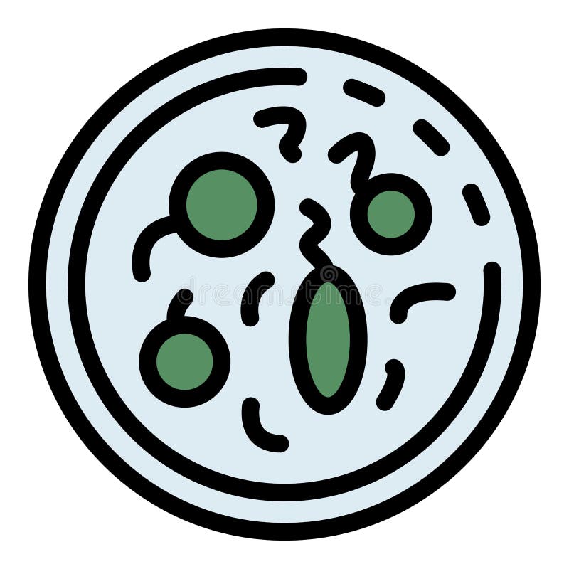 Blood Under Microscope Icon Color Outline Vector Stock Vector ...