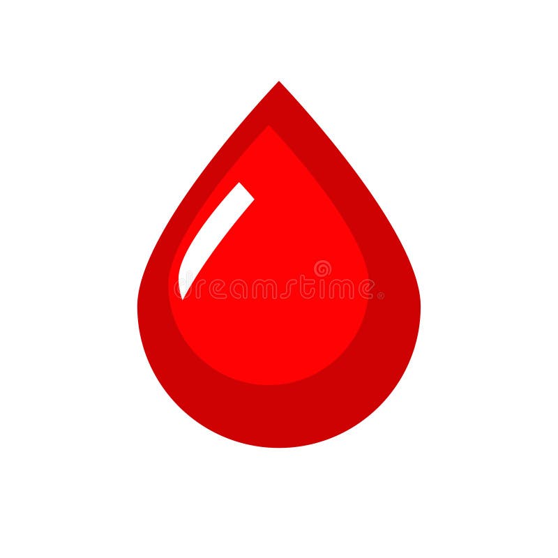Blood Vector Icon. Red Flat Drop Symbol Stock Vector - Illustration of ...