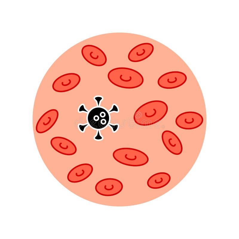 Blood virus icon stock vector. Illustration of icon - 179981046