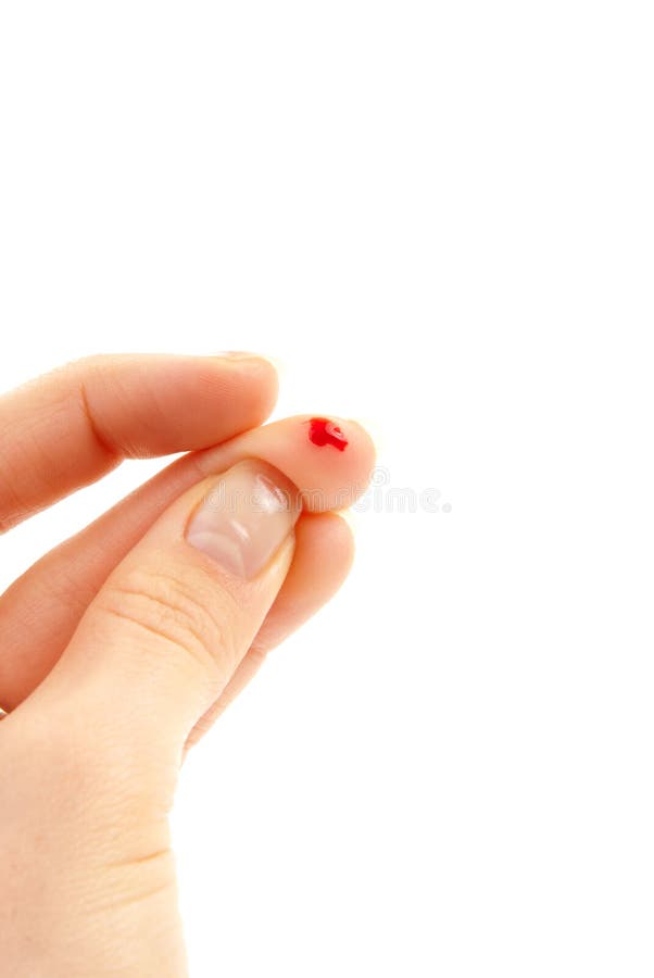 Blood Wound from Diabetes Patient Finger Stock Image - Image of chronic ...
