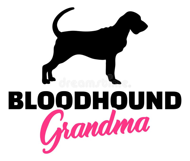 Bloodhound Silhouette Real Word Stock Vector - Illustration of isolated ...