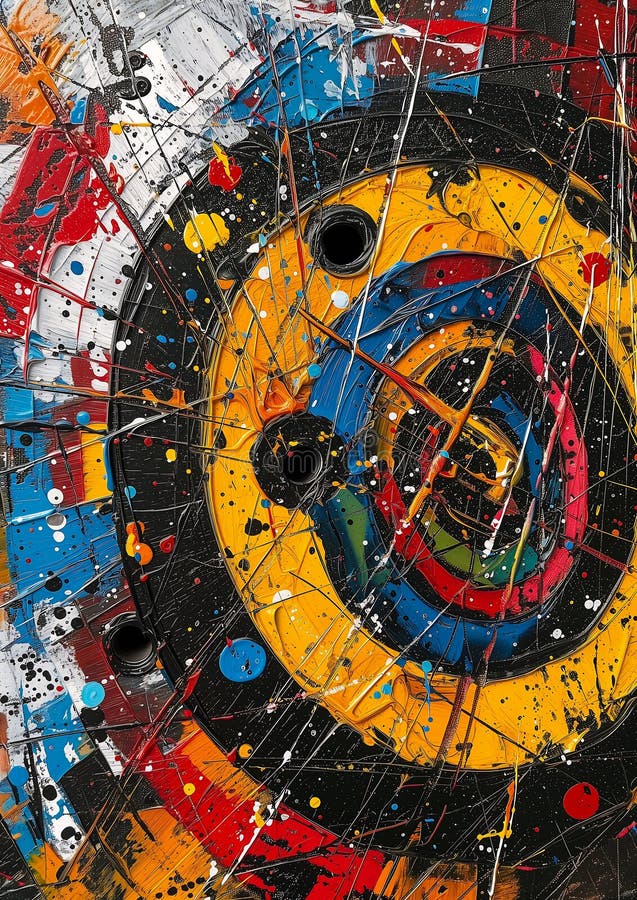 Bloodstained Precision: a Bold and Deadly Design for Target-Hitt Stock ...