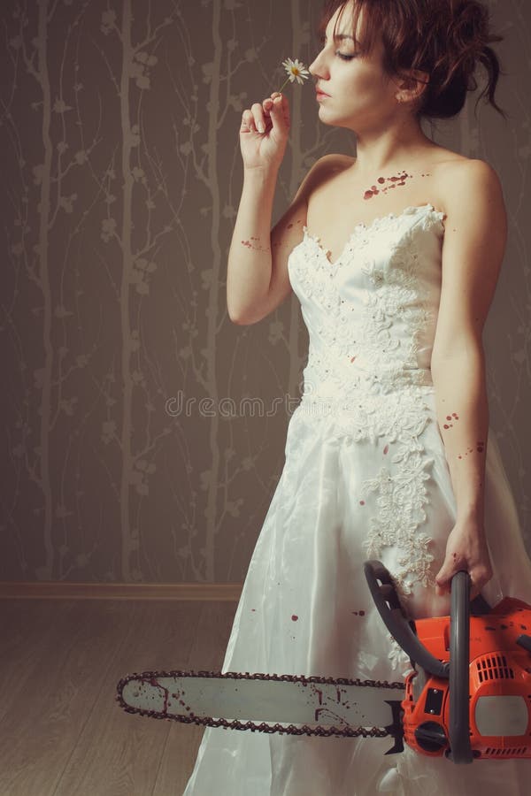 Bloody bride stock photo. Image of devil, dress, costume - 15294858