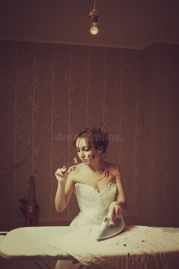 Bloody bride stock photo. Image of devil, dress, costume - 15294858