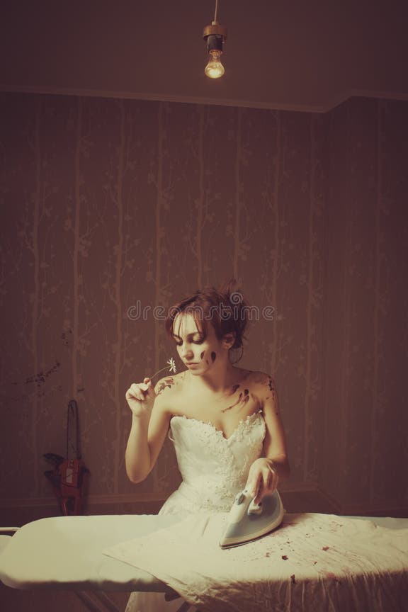 Bloody bride stock image. Image of felon, housekeeper - 28064797
