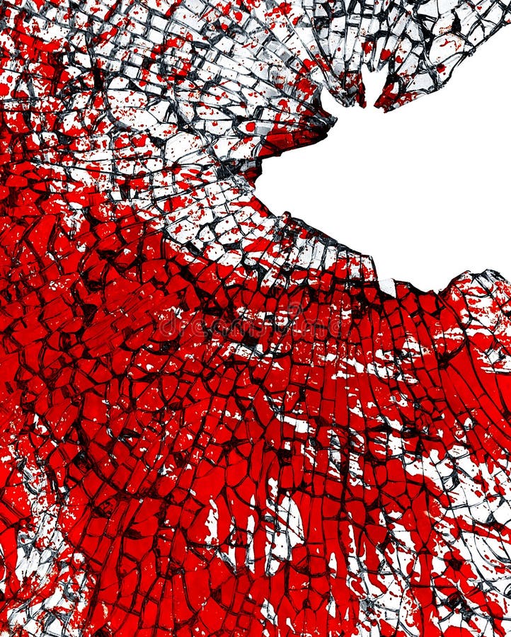 Bloody cracked glass stock photo. Image of horror, burst - 12865598