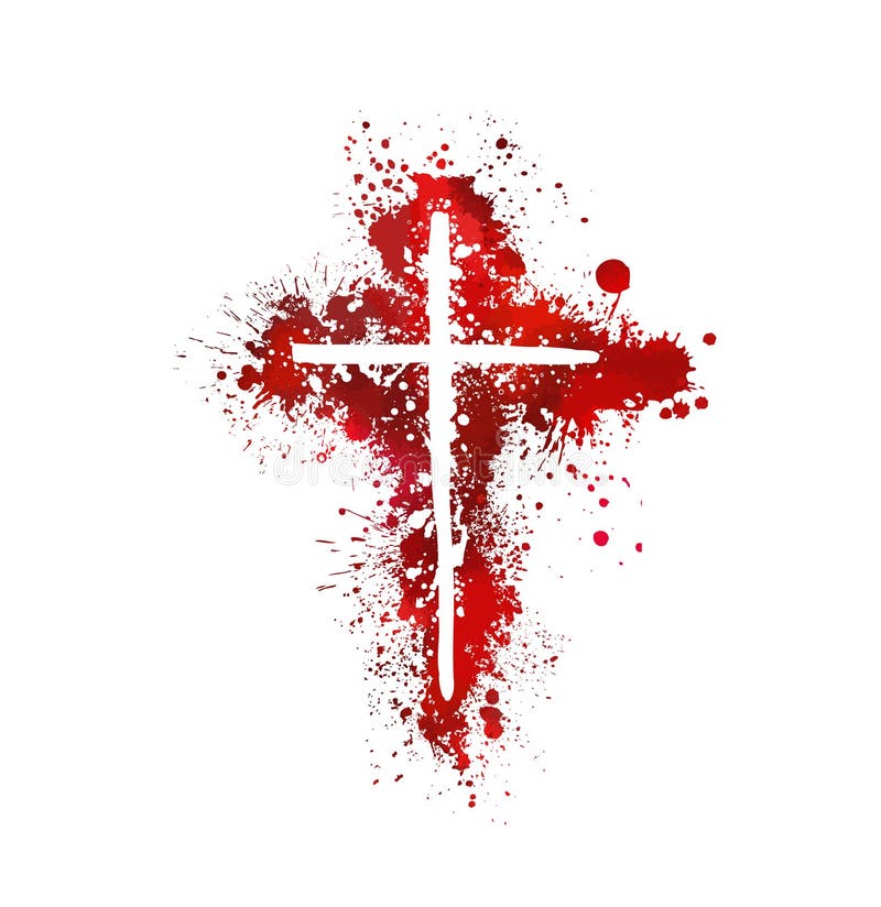 The Bloody Cross. Vector Illustration Stock Vector - Illustration of ...
