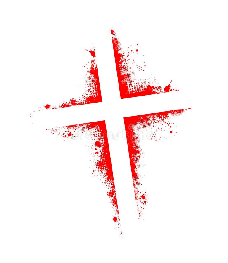 The Bloody Cross. Vector Illustration Stock Vector - Illustration of ...