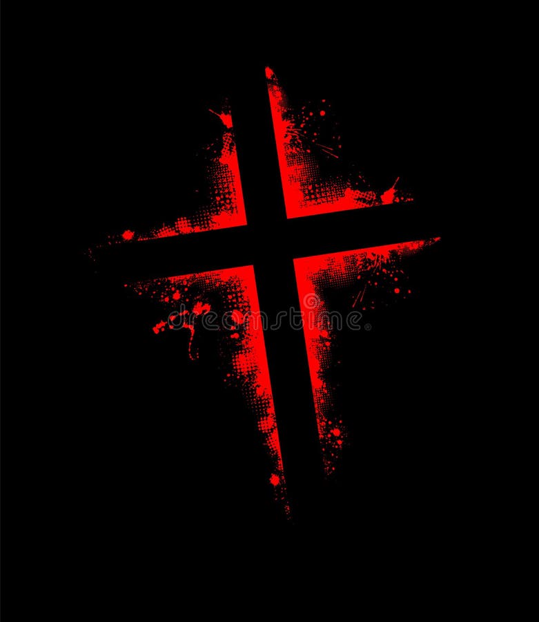 The Bloody Cross. Vector Illustration Stock Vector - Illustration of ...