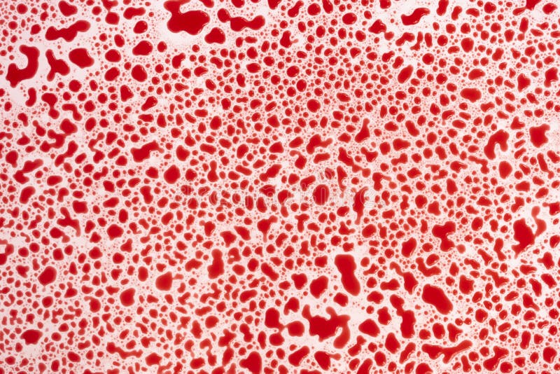 Bloody Drops on a White Background Texture. Bubbles in Red Water Stock ...