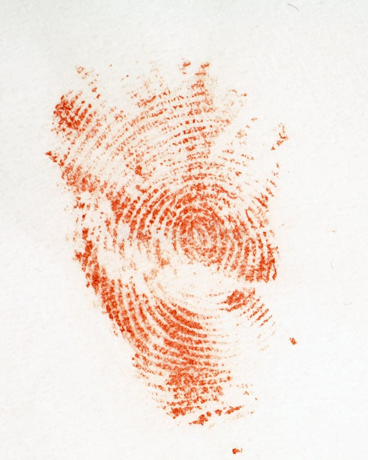 Bloody fingerprint stock image. Image of police, forensic - 1363627