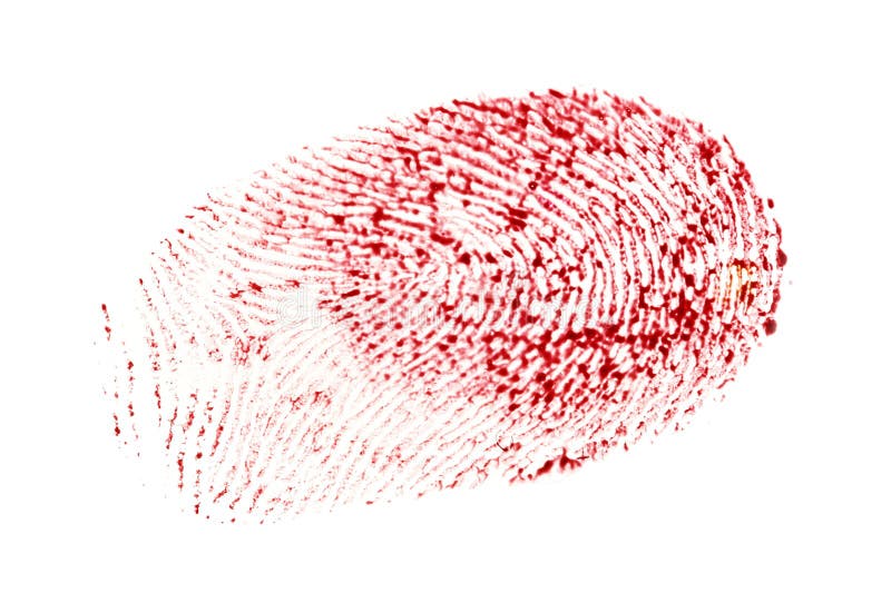 Bloody fingerprint stock vector. Illustration of unique - 17712625