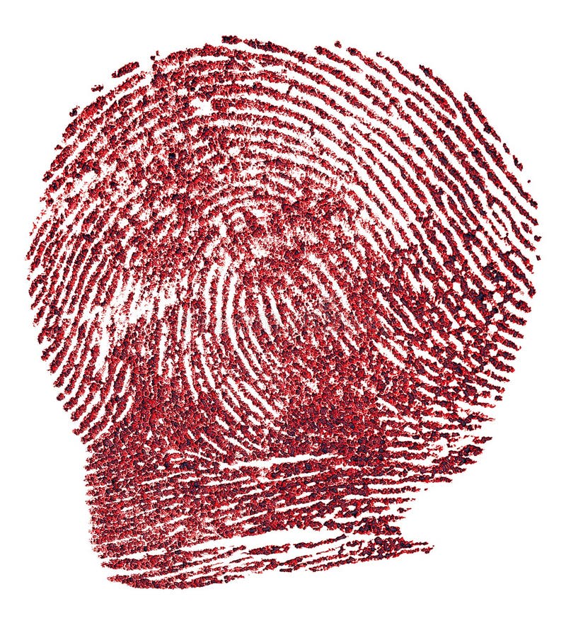 Bloody fingerprint stock image. Image of police, forensic - 1363627